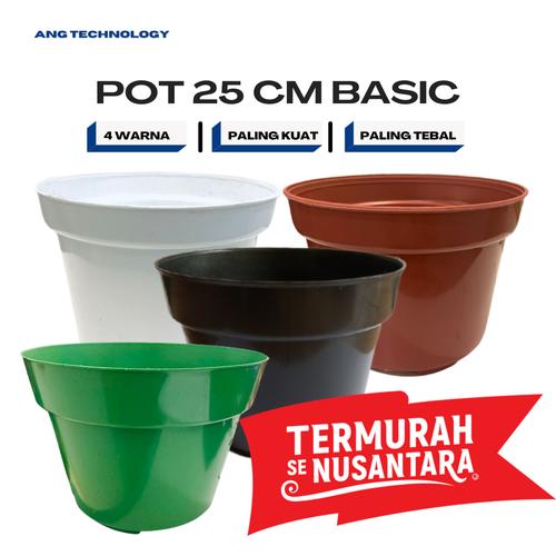 Jual Pot Bunga Hitam 25 cm (MODEL BASIC) Termurah se-Indonesia - Merah ...