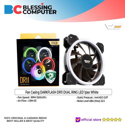 Jual Fan Casing DARKFLASH DR11 DUAL RING LED 1pax White - Kota Denpasar - Blessing Computer Bali ...