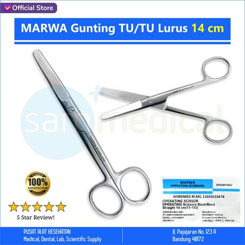 Jual MARWA Gunting TU/TU (Tumpul Tumpul) Lurus - 14cm - Kota Bandung ...