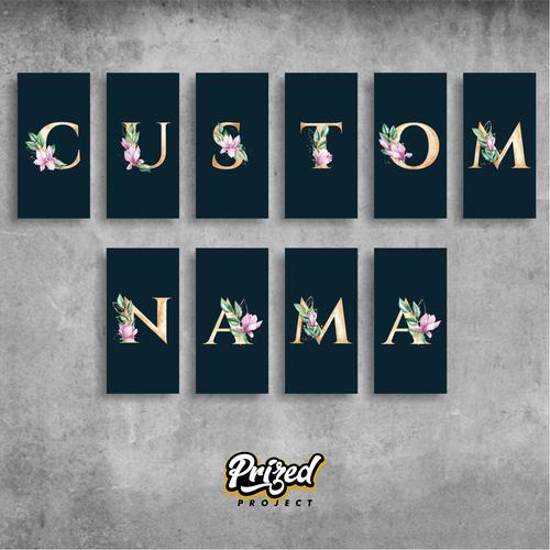 Jual Hiasan Dinding Kamar Dekorasi Aesthetic Custom Nama Alphabet ...
