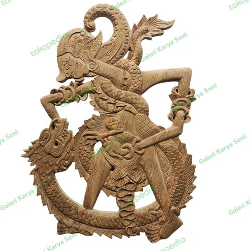 Jual Pajangan Dinding Ukiran Wayang Werkudara Bima Suci Mentahan Kayu ...