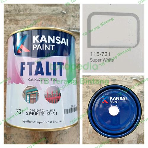 Jual FTALIT Super White 115-731 Cat Minyak Besi Kayu Putih Kansai Paint ...