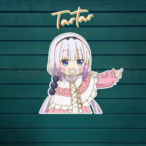 Promo Sticker Stiker Vinyl - Anime Kanna Kamui Pointing - Kecil, BORDER ...