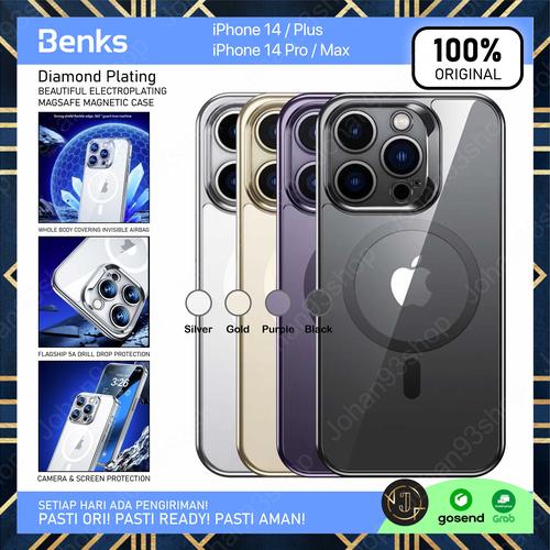 Jual Case iPhone 14 Pro Max Plus BENKS Diamond Plating MagSafe Casing ...