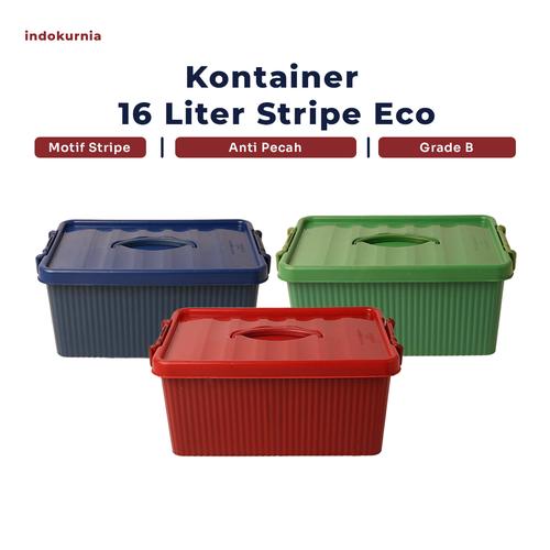 Jual Indokurnia Kontainer Box Stripe 16 Liter Eco - Biru - Jakarta ...