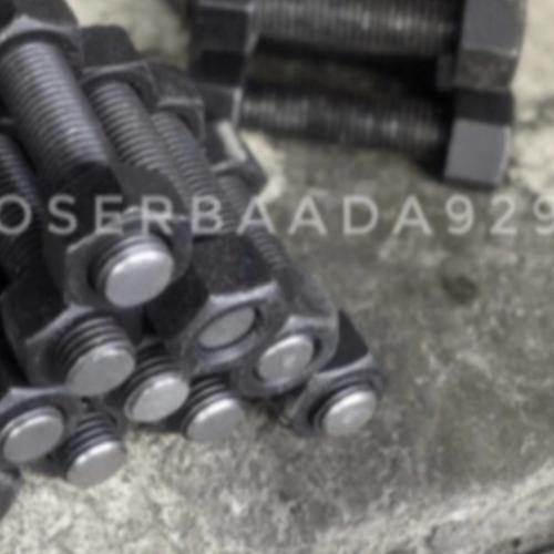 Jual Studbolt & Nut (Baut + 2 Mur + Ring Plat) Full Drat M30 x 110 mm ...