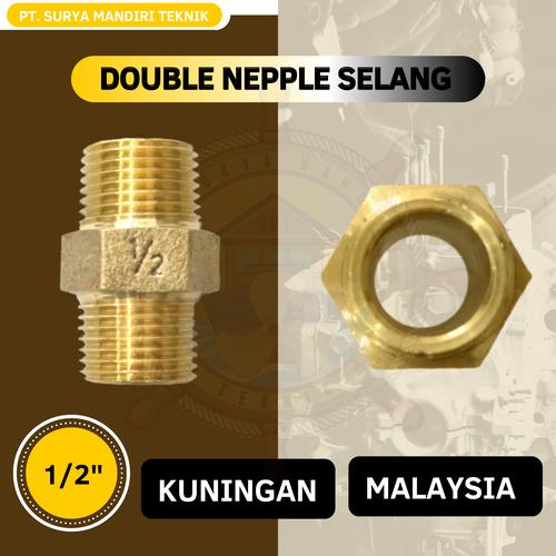 Jual DOUBLE NEPPLE SELANG 1/2" KUNINGAN MALAYSIA - Kota Surabaya - PT ...
