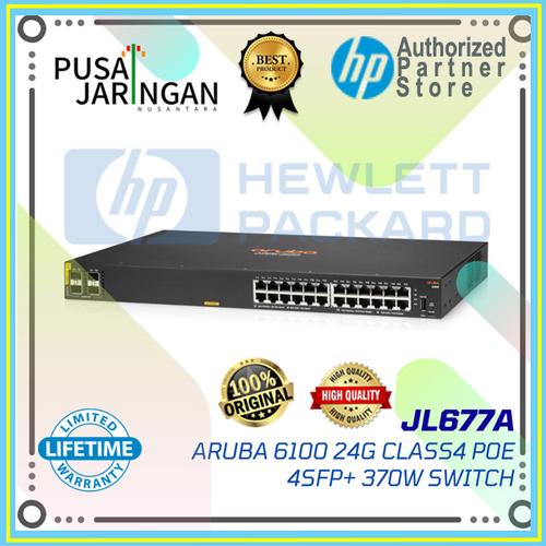 Jual HPE JL677A Aruba 6100 24G Class4 PoE 4SFP+ 370W Switch - Jakarta ...