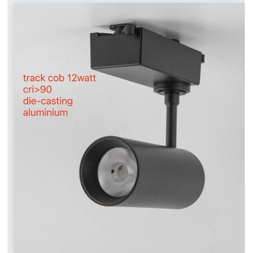 Jual led spot track light cob cri 90 12watt hitam diecasting alu ...