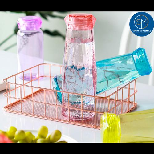 Promo Botol Air Minum Kaca Crystal 450 ML Beraneka Warna 100% Original ...