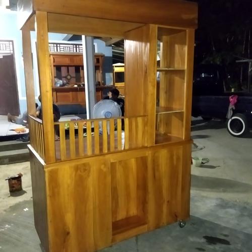 Jual gerobak minuman es teh gerobak kopi kopi jus - kayu mahoni - Kab ...