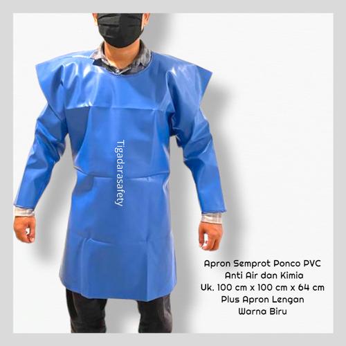 Jual Apron Semprot Ponco PVC Plus Apron Lengan Anti Air dan Anti Kimia ...