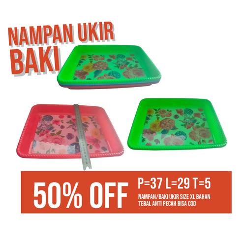 Jual Nampan Baki Elegant Plastik Kotak Baki Ulir Persegi Kotak Segi ...