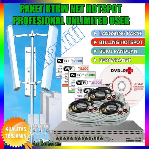 Jual Paket Usaha ISP RTRW HOTSPOT Voucher Profesional Full Seting CPE220EXT - RB450GX4 - Jakarta ...