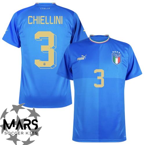 Jual Italy 2022 Stadium Home Jersey + Chiellini Nameset - Chiellini, S ...