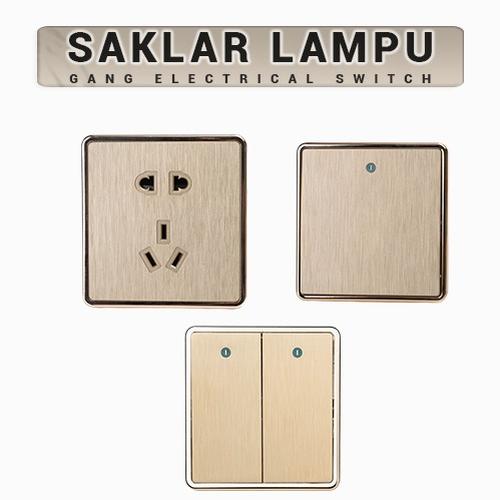 Jual Sakelar Electrical Switch Gold Space Gray 1 2 3 Arah Gang Saklar ...