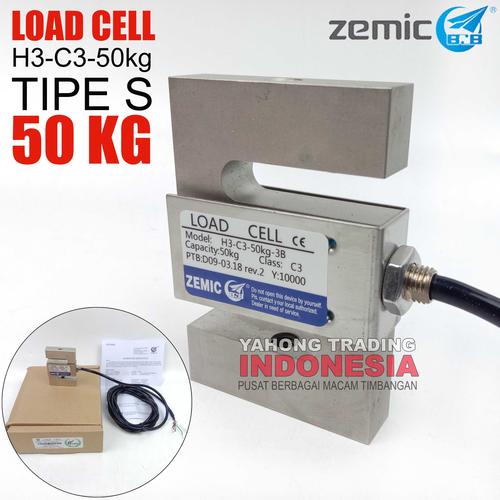 Promo Load Cell ZEMIC H3 C3 50kg Tipe S Loadcell Sensor Timbangan ...