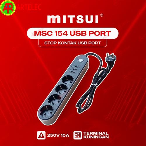 Jual Colokan listrik Mitsui MSC-154-USB | cok sambung | kabel extension ...