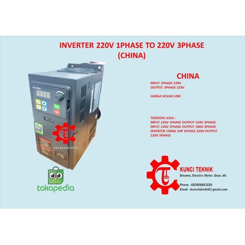Jual Inverter China Murah 3hp 2.2Kw China In 220v 1phase Out 220v 3phase - Kota Tangerang ...