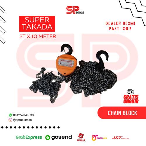 Jual CHAINBLOCK / CHAIN BLOCK CHAINBLOK 2 TON X 10 METER SUPER TAKADA ...