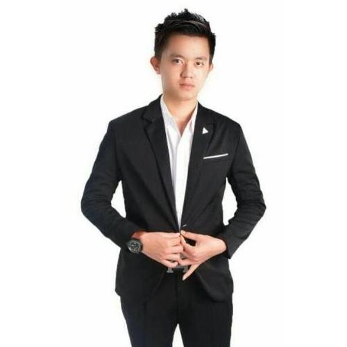 Jual Jas Pria Formal Dewasa Remaja Blazer Neo Black Hitam Cowok Korea ...