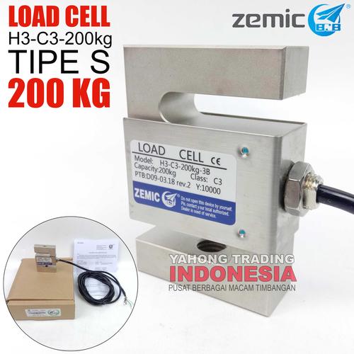 Jual Load Cell ZEMIC H3 C3 200kg Tipe S Loadcell Sensor Timbangan ...