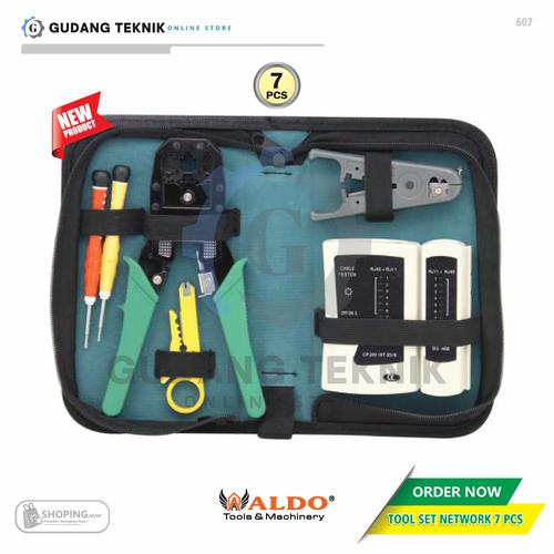 Jual Tool Set Network 7 PCS ALDO 607 /Peralatan Instalasi Jaringan ALDO ...