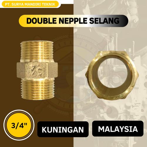 Jual DOUBLE NEPPLE SELANG 3/4" KUNINGAN MALAYSIA - Kota Surabaya - PT ...