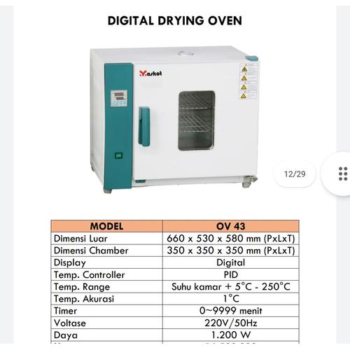 Jual Digital Drying Oven OV 43, Oven Laboratorium OV-43 - Jakarta Pusat ...