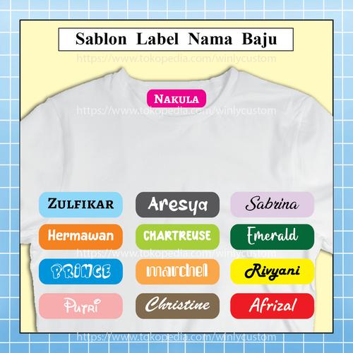 Jual LABEL NAMA CUSTOM SERAGAM ANAK SEKOLAH STIKER SABLON SETRIKA NAME ...