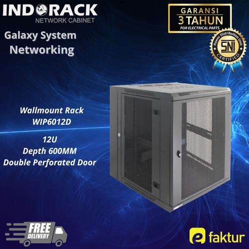 Jual Rack Server 12U INDORACK Wallmount WIP6012D D.600MM Perforated ...