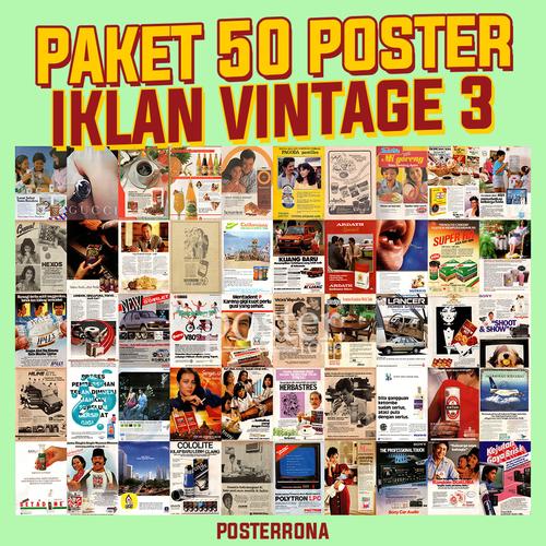 Jual [50 PCS] POSTER IKLAN JADUL VINTAGE RETRO SERIES - IKLAN#3, A6 ...