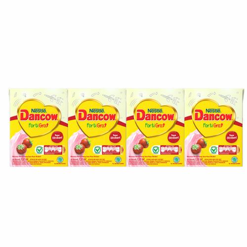 Jual Nestle Dancow FortiGro Susu UHT Strawberry 4 x 110 ml - Kab ...