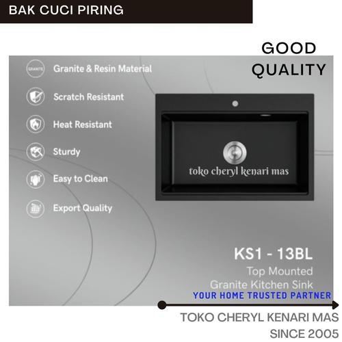 Jual KITCHEN SINK GRANIT BAK CUCI PIRING AER KS1-13BL BLACK HITAM - Jakarta Pusat - TOKO CHERYL ...