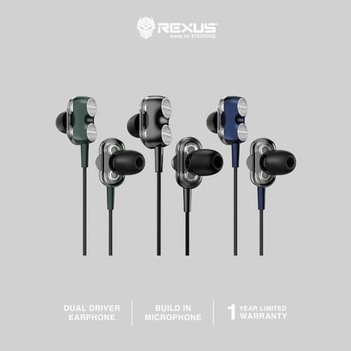 Jual Rexus Earphone Gaming EP4 Dual Driver With Mic - Hitam - Kota ...