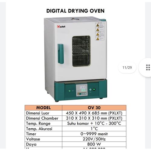 Jual Digital Drying Oven Model OV 30, Oven Laboratorium OV-30 - Jakarta ...
