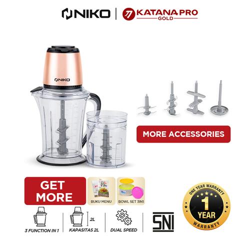 Promo Niko Food Chopper KATANA Pro Gold [BONUS] - 2 l Cicil 0% 3x ...