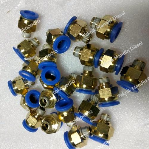 Jual Fitting lurus pneumatic /nepple pneumatic PC 6-1/8(M8) - Jakarta ...