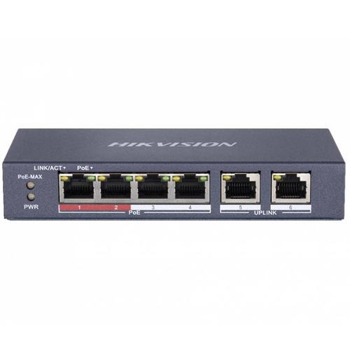 Jual Switch Hub PoE 4 Port Hikvision DS-3E0106P-E/M - Kab. Sleman ...