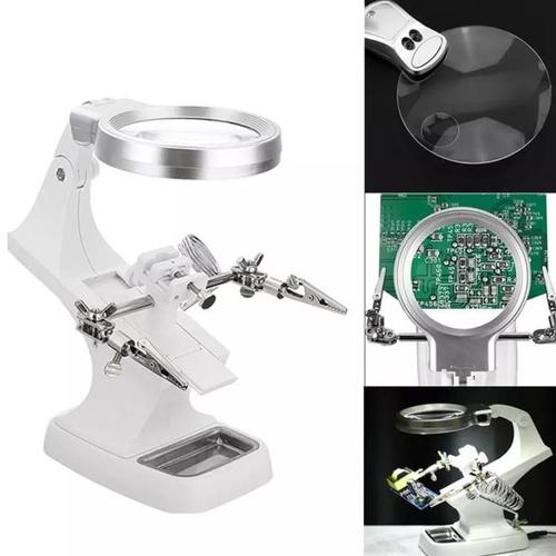 Jual ALAT BANTU SOLDER HELPING HAND LAMPU LED-CLAMP PENJEPIT MIKROSKOP ...