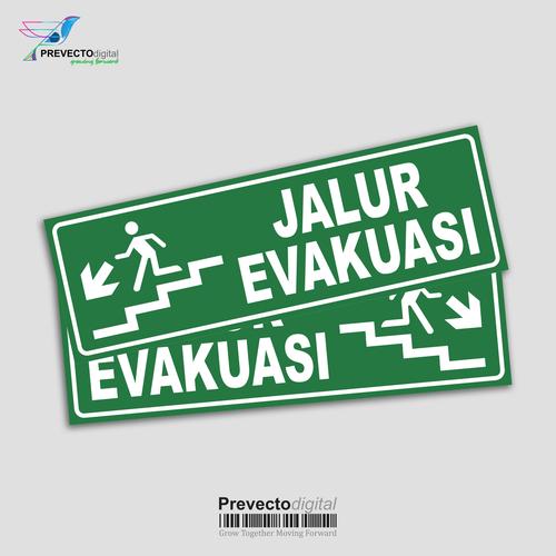 Jual Sticker Safety Sign K3 Jalur Evakuasi Tangga Darurat Uk.30x10cm ...
