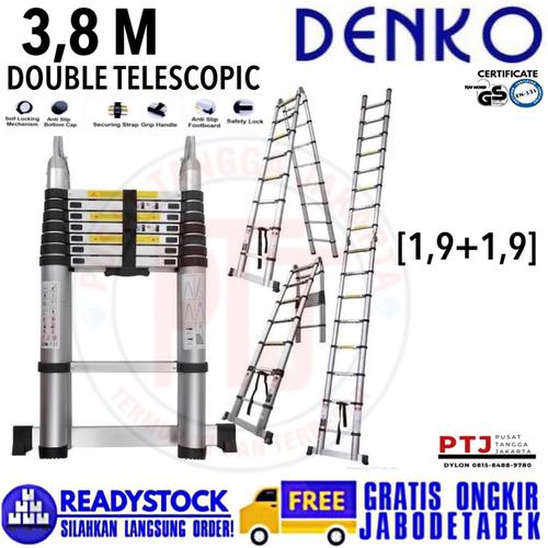 Jual Tangga Teleskopik 3.8 Meter Alumunium Double Telescopic 3,8 M - 4 ...