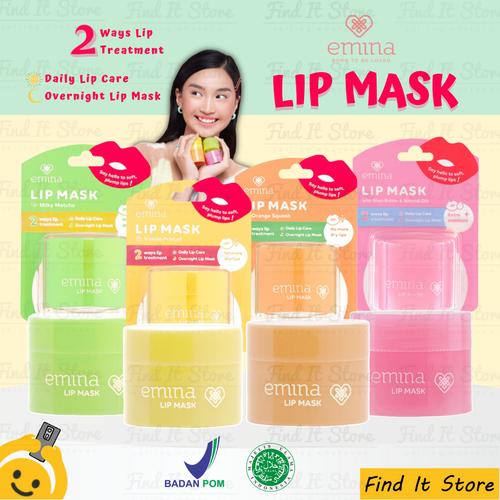 Jual Emina Lip Mask | Masker Bibir | Pelembab Bibir | BPOM | Lip Scrub ...