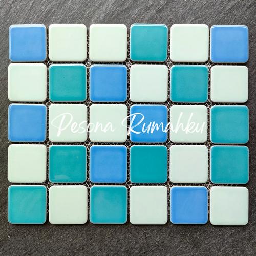 Jual Mosaic Keramik Dinding Rumah - Mosaic Kuda Laut Mass Mix Tosca ...