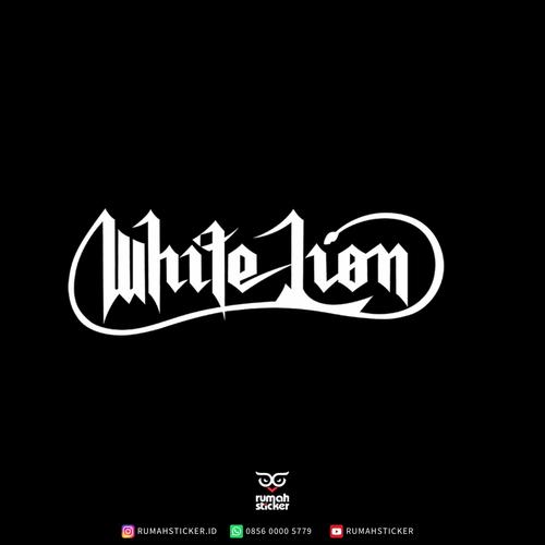 Jual STICKER STIKER CUTTING LOGO BAND WHITE LION - Gold, Bulat - Kab ...