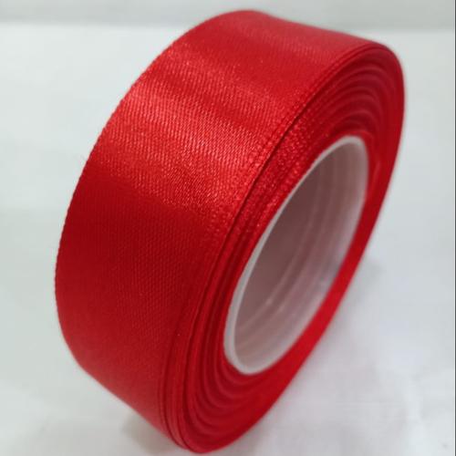 Jual Pita satin Merah Cabe Ukuran 3/4 inch / 2cm Per Roll - Pita Merah ...