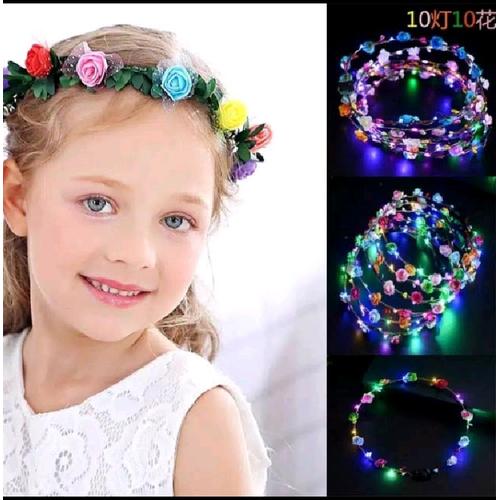 Jual Bando Mahkota Bunga LED/Bando Flower Pesta Nyala/Bando Pesta 2023 ...