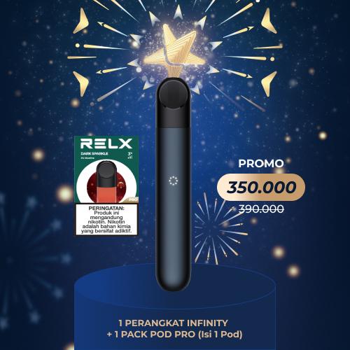 Jual RELX Promo Bundle Infinity Black Device and Pod (Isi 1 Pod) - Dark ...