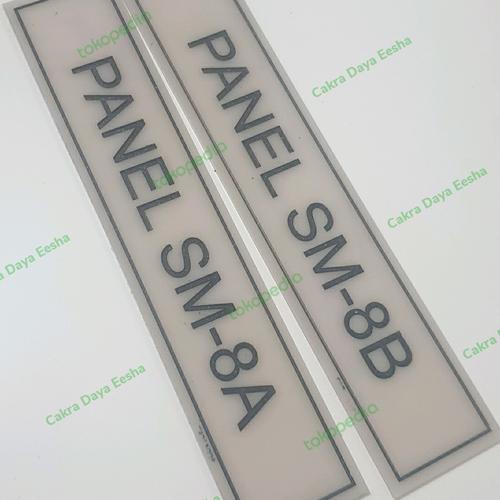 Jual E2211008 Name Plate Akrilik untuk Panel Listrik ukuran 200x40mm ...