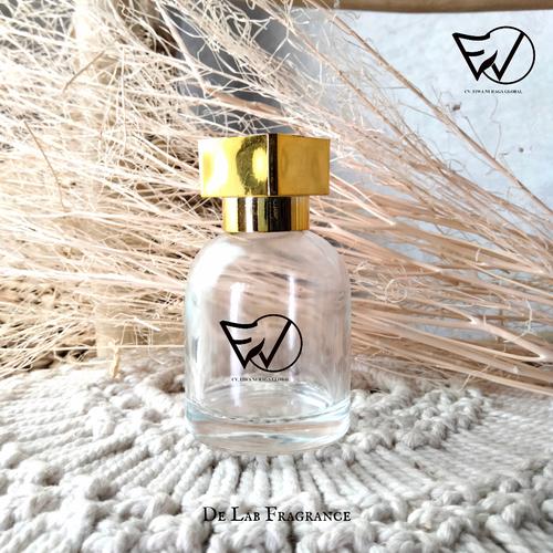 Jual botol parfum le tutup gold 50 ml/botol parfum bulat gold 50 ml ...
